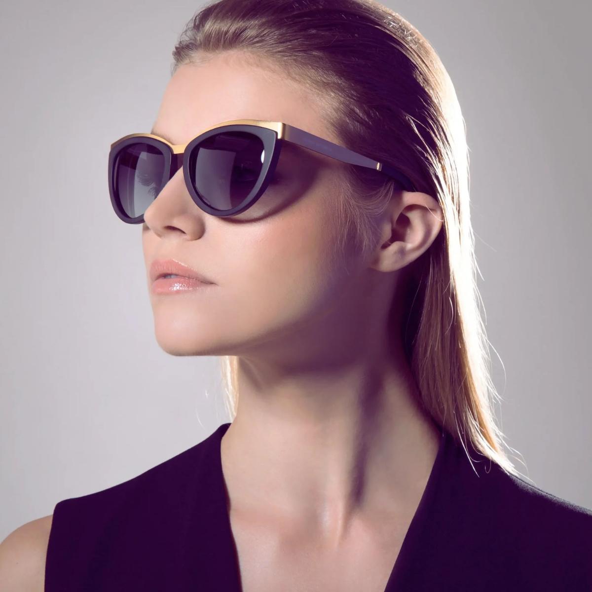 Daphne Sunglasses Grey Tortoiseshell + Gold by Freida Rothman