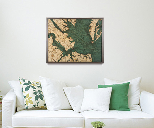 Decorating with 3D Wood Maps - The Giving Tree Gallery