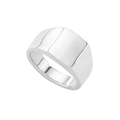 Square Surface Ring in Silver by UNOde50