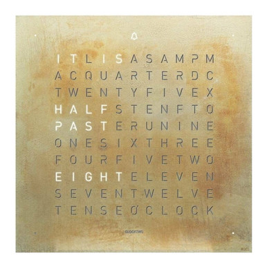 QLOCKTWO Touch Front Cover Silver & Gold | Giving Tree Gallery