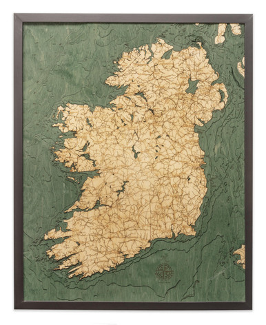 Ireland - Large by 3D Nautical Wood Maps