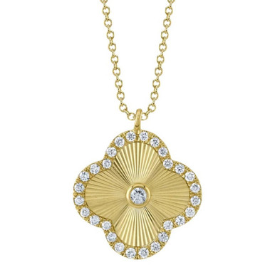 Diamond Clover Necklace by Shy Creation