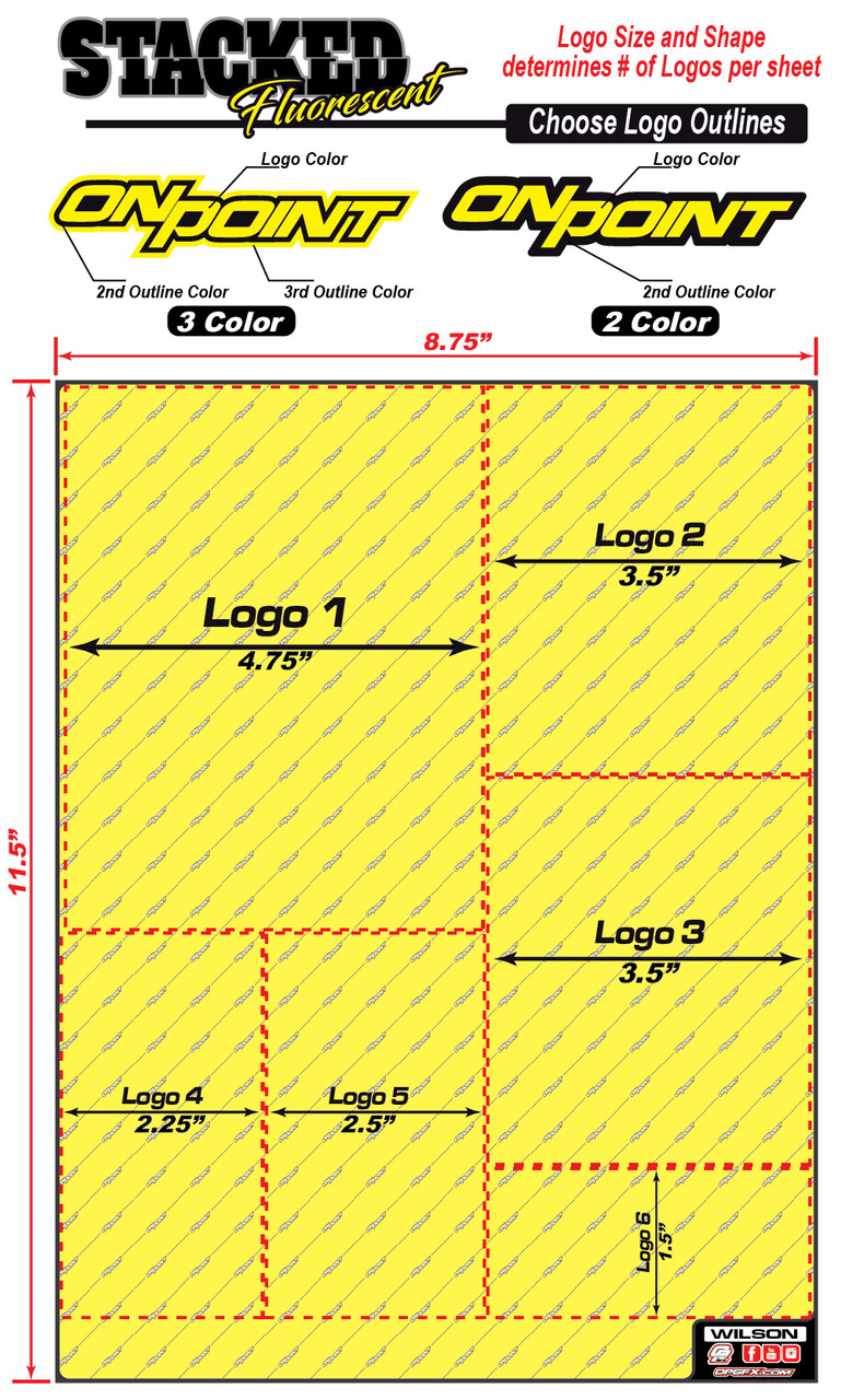 Race Sticker Sheets STACKED-FLO - OnPoint Graphix