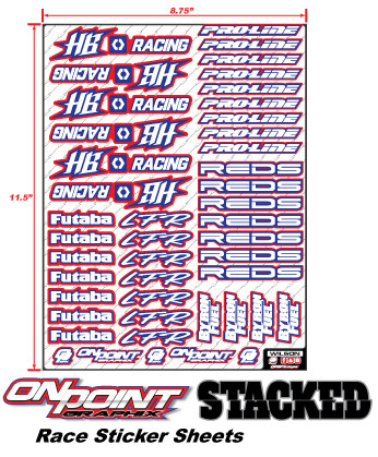 Race Sticker Sheets STACKED - OnPoint Graphix