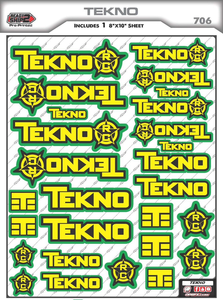 Custom Tekno RC Sponsor Decals | On Point Graphix