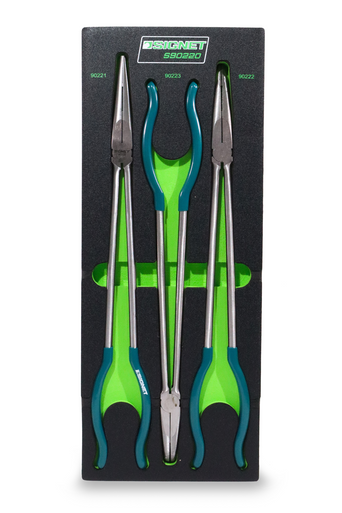 Signet 3 Piece Extra Long Nose Plier Set 400mm 16 Inch EVA FOAM - Tool ...