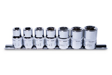 Signet 7pc E-TX Socket Set 1/2 Drive E12-E24 on Rail - Tool Truck UK