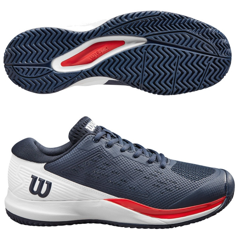 Wilson Rush Pro Ace men at Bell Racquet in Navy Red