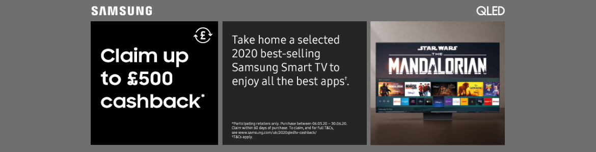 Up to £500 cashback on the new Samsung 2020 QLED TVs - Jennings Sound & Vision