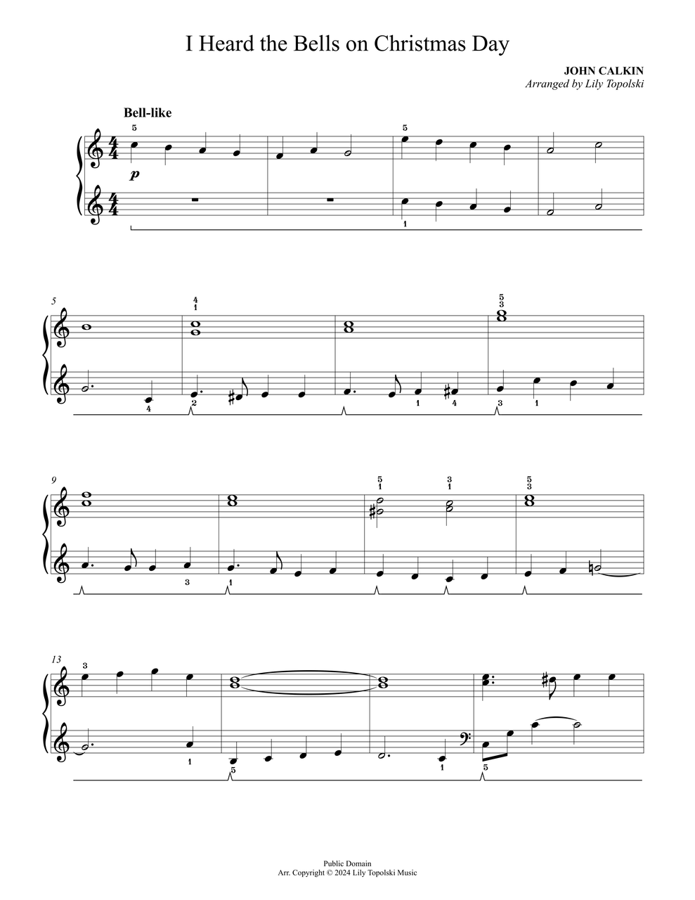 FREE: I Heard the Bells on Christmas Day - Digital Sheet Music