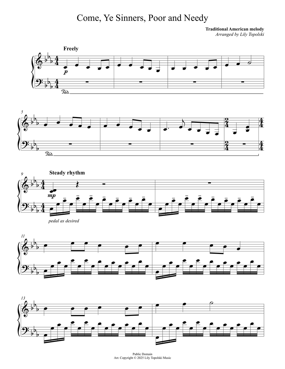 Come, Ye Sinners, Poor and Needy - Digital Sheet Music
