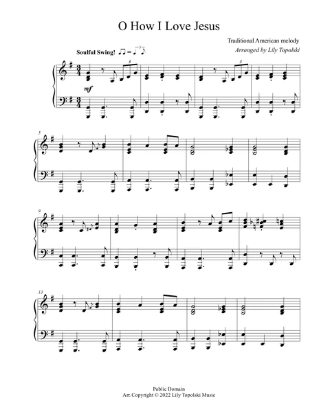 O How I Love Jesus - Digital Sheet Music