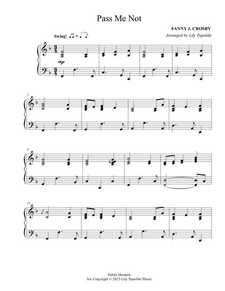 Pass Me Not - Digital Sheet Music
