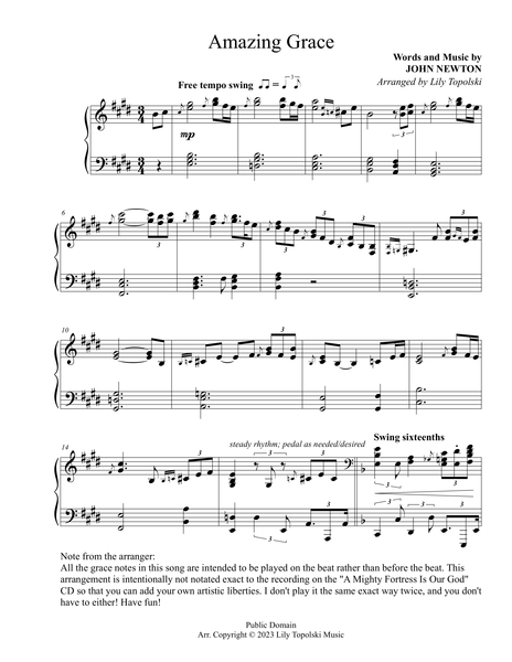 Amazing Grace - Digital Sheet Music