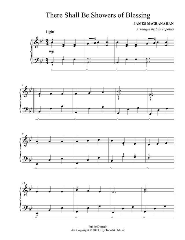 FREE: There Shall Be Showers of Blessing - Digital Sheet Music