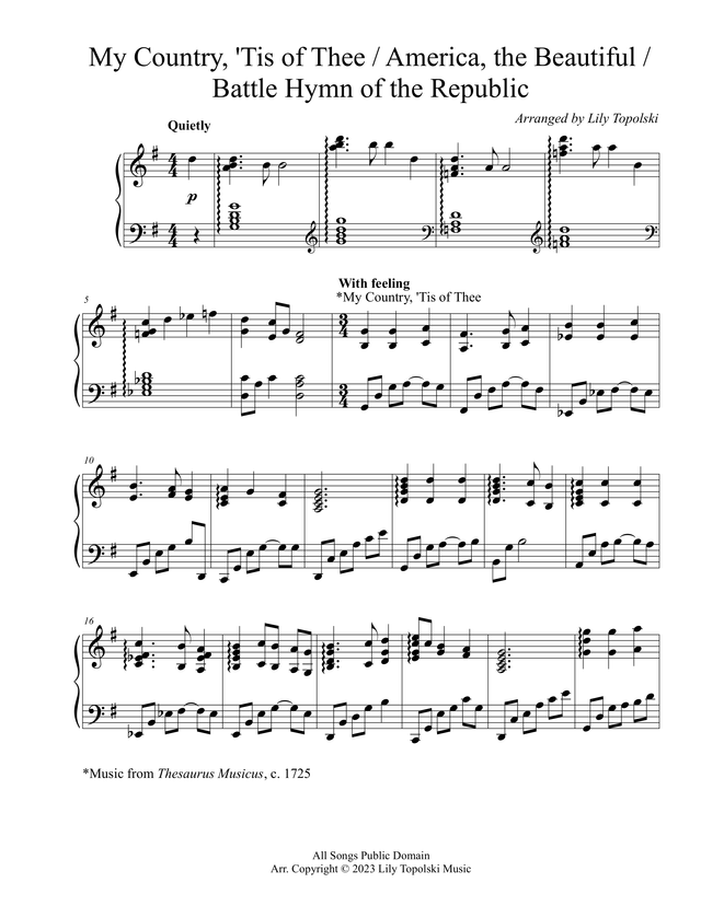 Patriotic Hymn Medley - Digital Sheet Music