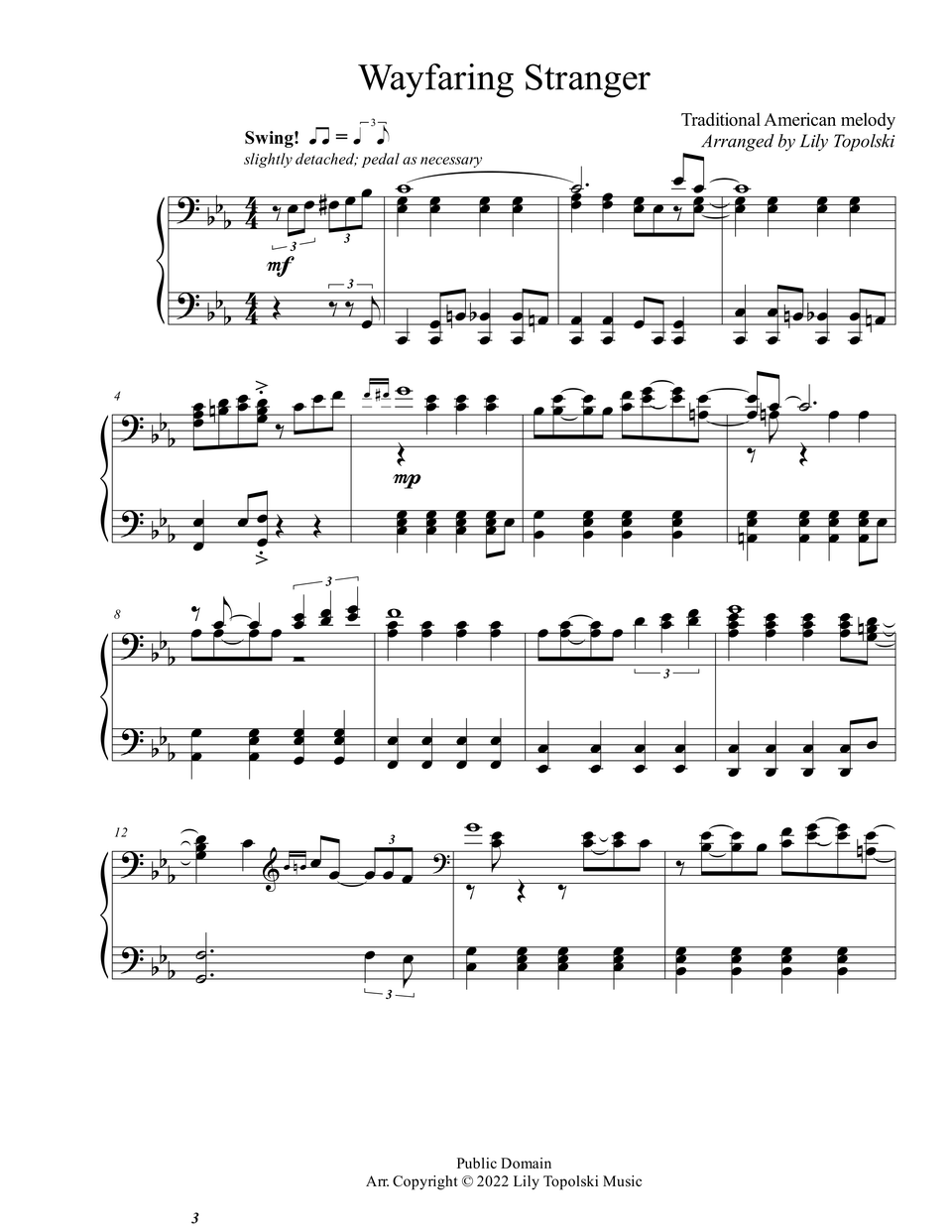 Wayfaring Stranger - Digital Sheet Music