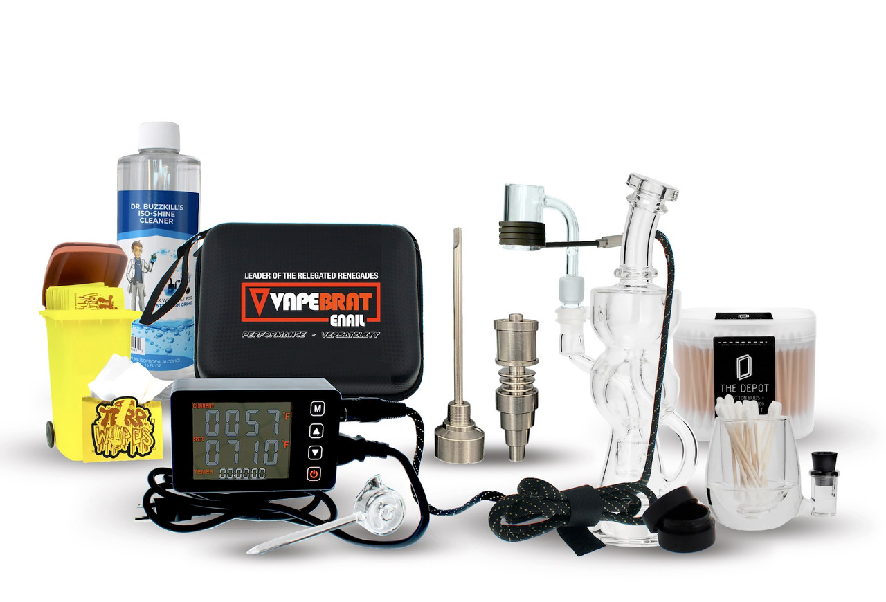 Enail Dab Rig Kit Vapebrat Dos Pro 20mm Lcd E Nail With Recycler Dab