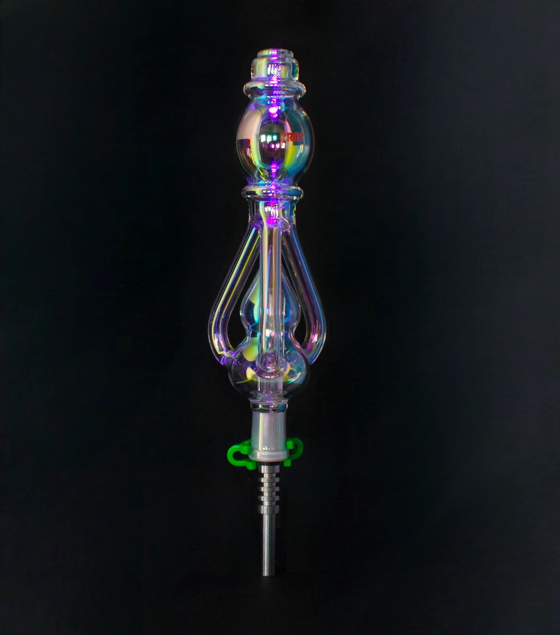 Iridescent Nectar Collector Recycler Dab Straw Vapebrat Quartz Banger