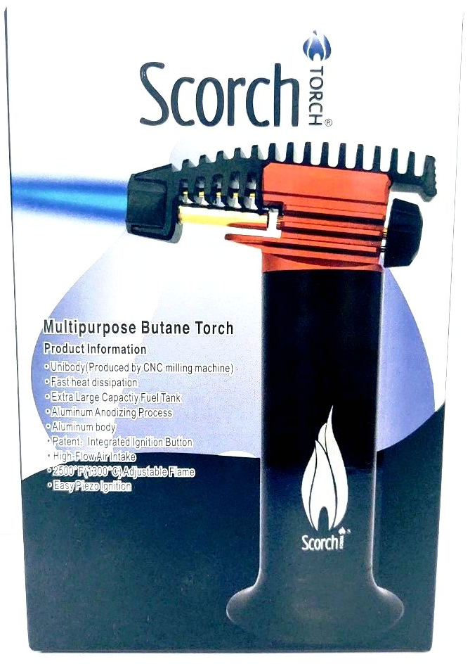 SCORCH - BLACK - Red TORCH BUTANE TORCH - Quartz Banger