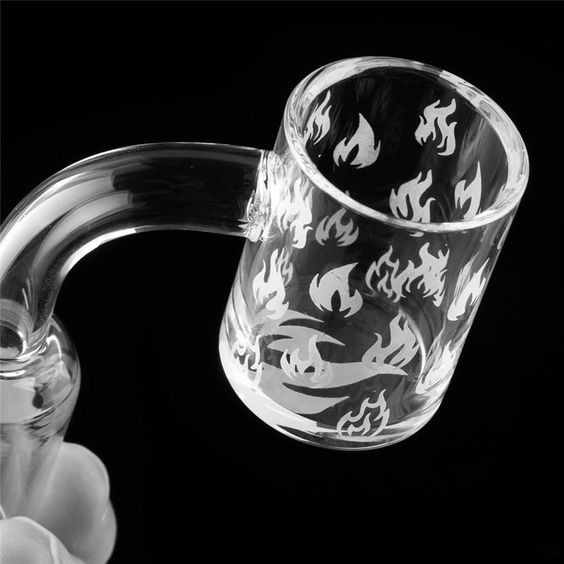 Flame Style 14mm Male 90 Degree Banger - Quartz Banger
