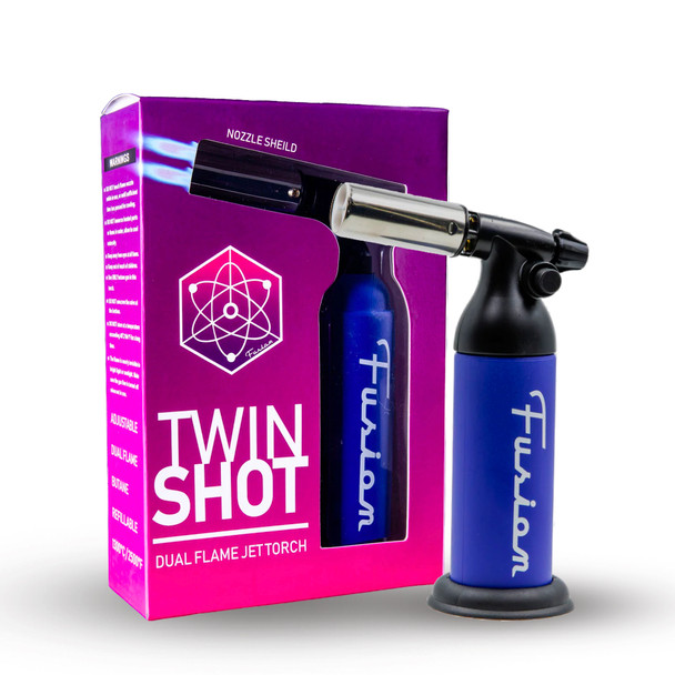 Fusion Torch: Blue Fusion Twin Shot Dual Flame Jet Torch - Quartz Banger