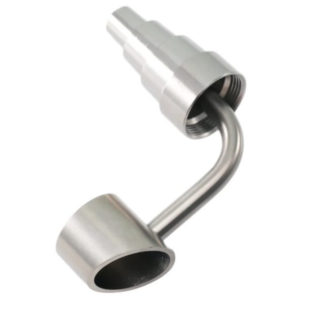 Titanium Banger with Angled Bucket: Long Neck 10mm 14mm 18mm Male Joint ...