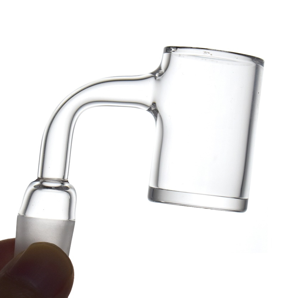 Beveled Fully Welded 2mm Thick Bottom Quartz Banger 18mm Male 90 Degree ...