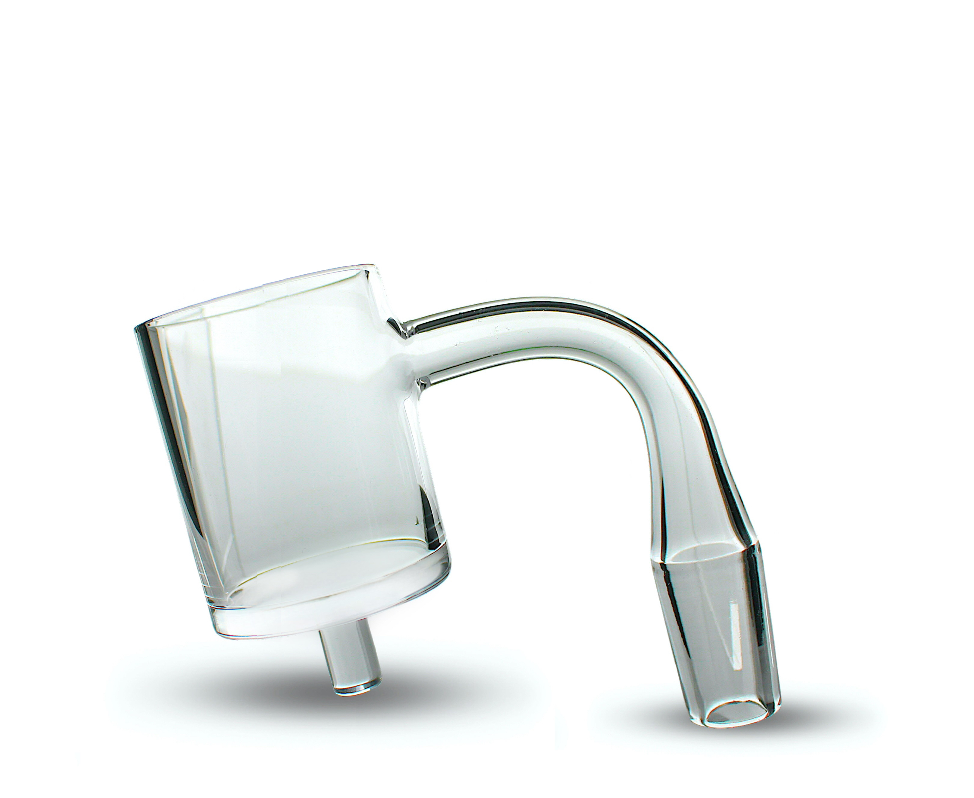 30mm Opaque Enail Banger: 14mm Male 90 Degree Full Weld - Quartz Banger