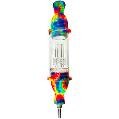 8" Hybrid Silicone Nectar Collector with Glass Matrix Perc 10mm ...