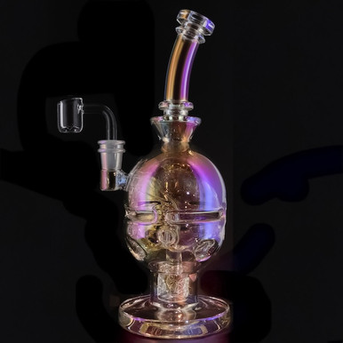 9" Fab Egg Iridescent Dab Rig by VapeBrat - Quartz Banger