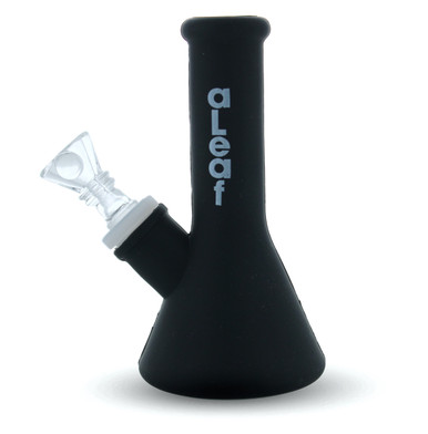5" Mini Silicone Rig Indestructible Water Pipe: Black - Quartz Banger
