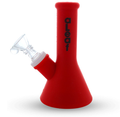 5" Mini Silicone Rig Indestructible Water Pipe: Red - Quartz Banger