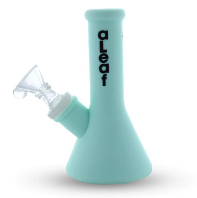 5" Mini Silicone Rig Indestructible Water Pipe: Mint - Quartz Banger