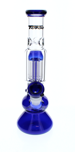 12 inch Water Pipe with Tree Perc - Blue