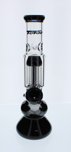 12 inch Water Pipe with Tree Perc - Black