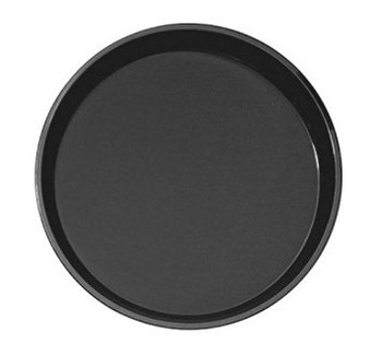 Round Guest Room Tray, 12", Black, 36/Case | HotelSupplyDepot.com