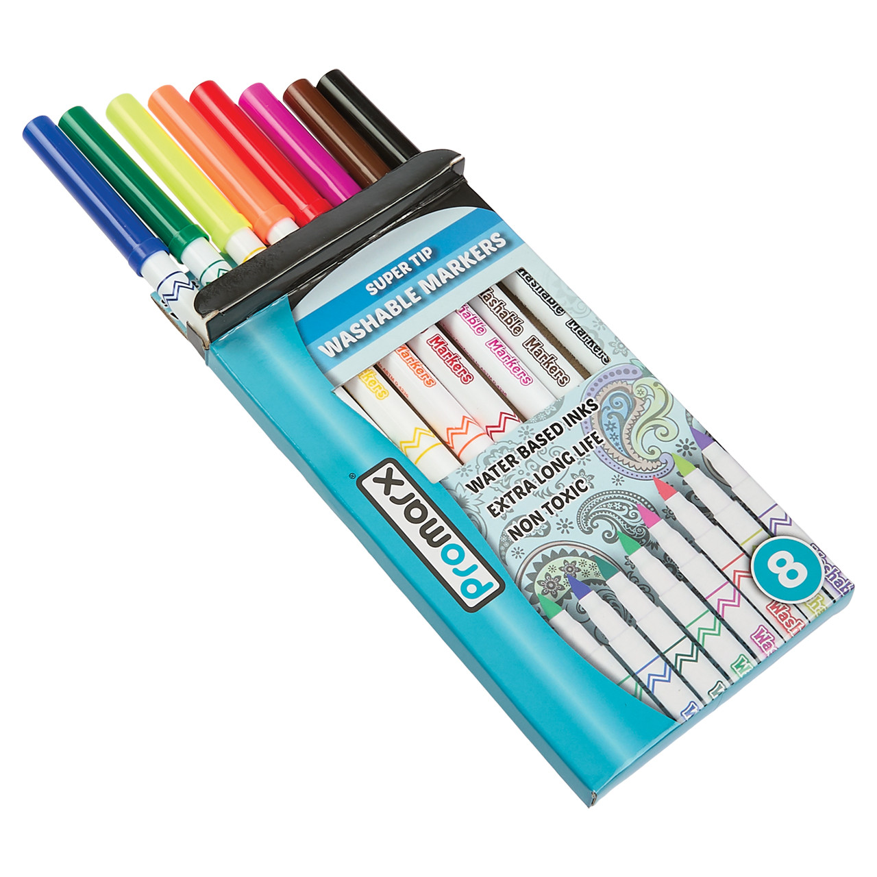 Rainbow Super Tip Washable Markers - 8ct Pack | Cloverkey Hospital Gift ...