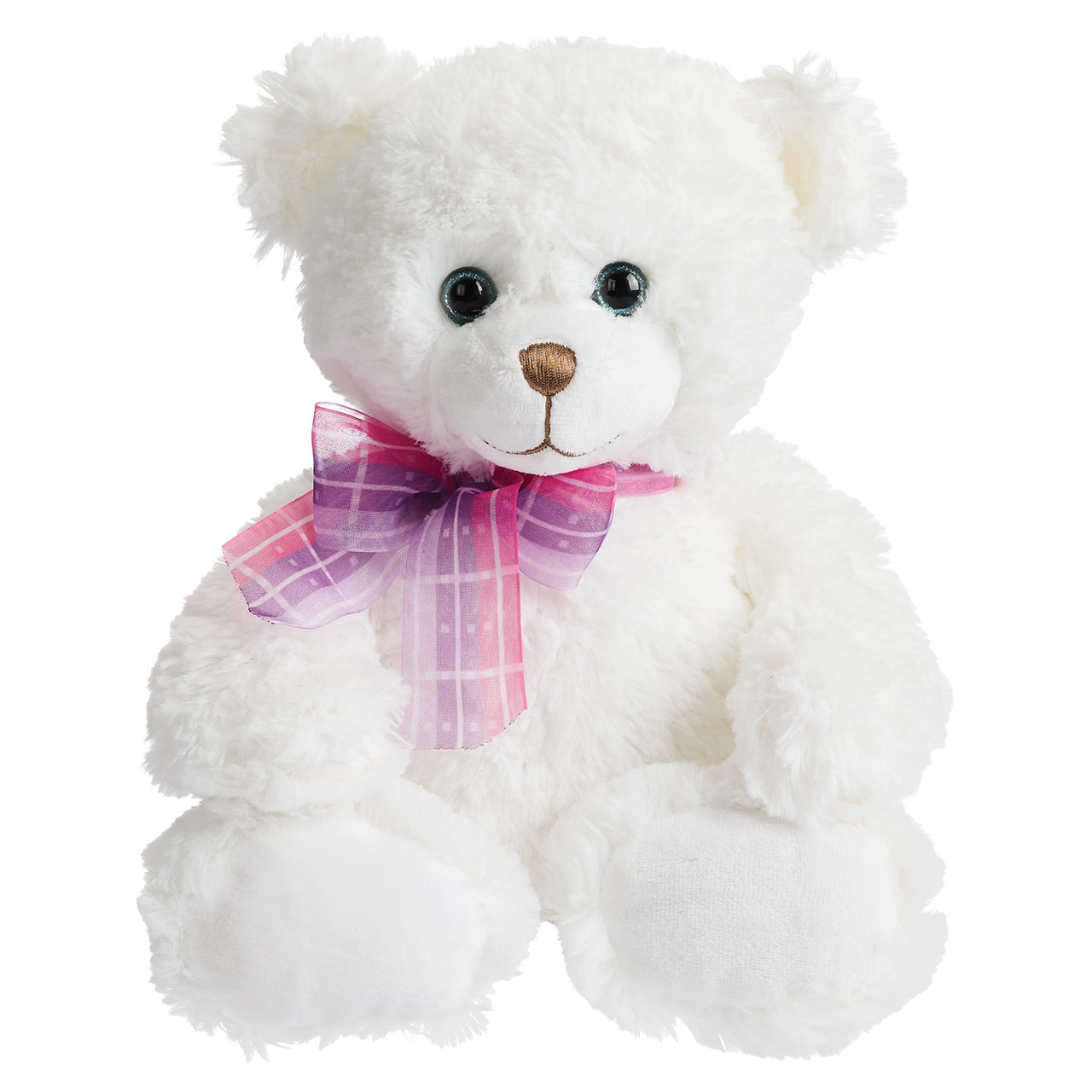 Dena 13-Inch White Teddy Bear | Cloverkey Hospital Gift Shops