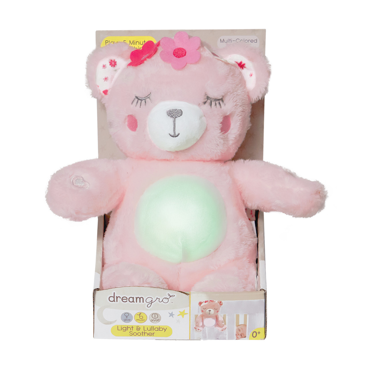 Light and Lullaby Pink Bear Soother By Dreamgro | Cloverkey Hospital ...