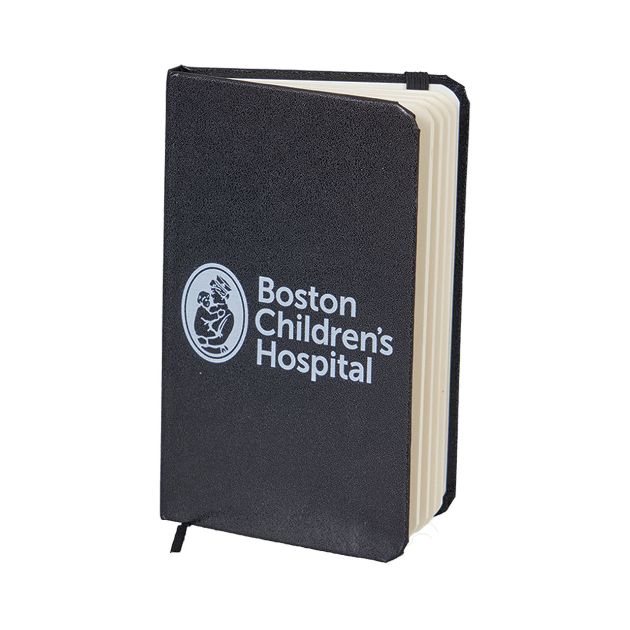 Boston Children's Hospital Logoed Journal with Band - Black | Cloverkey ...