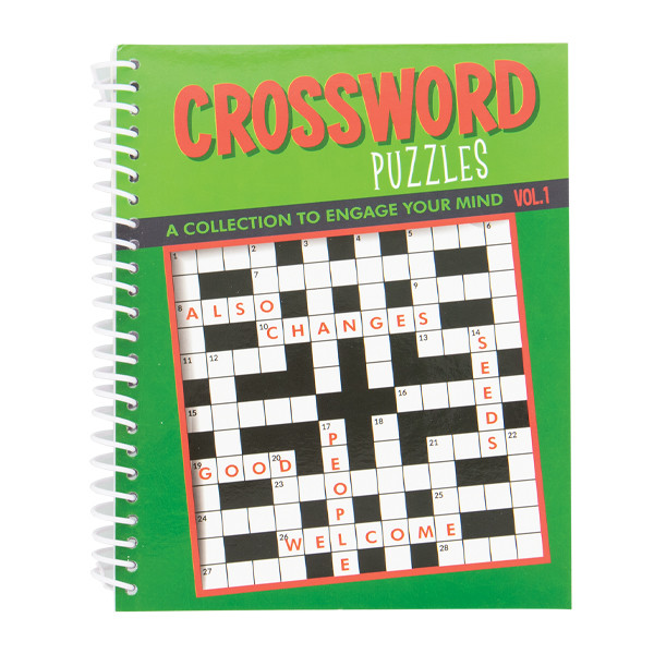Spiral Crossword Puzzle Book | Cloverkey Hospital Gift Shops