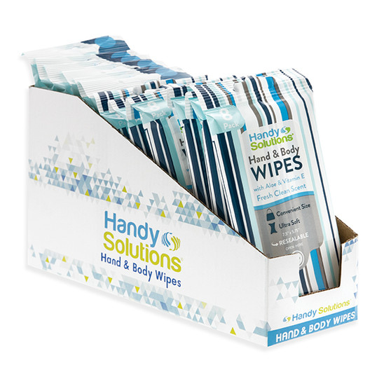 Handy Solutions Hand & Body Wipes | Cloverkey Hospital Gift Shops