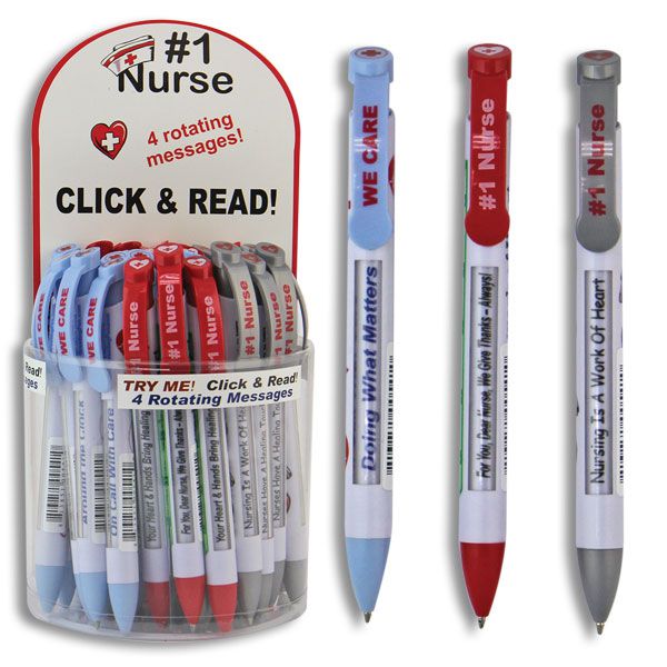 Number 1 Nurse Rotating Message Pen | Cloverkey Hospital Gift Shops