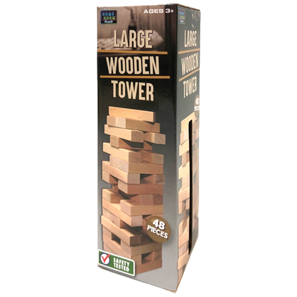Large Wooden Tower Game Set | Cloverkey Hospital Gift Shops