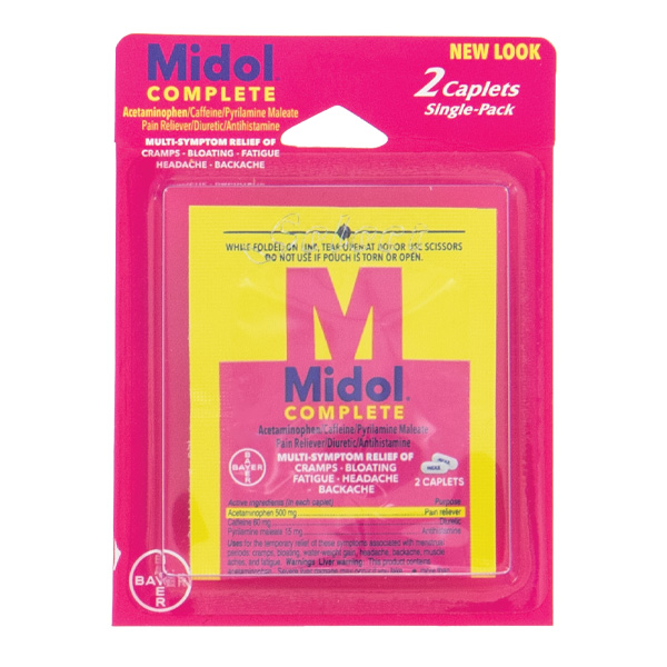 Midol Complete Caplets - Individual Single Dose Packet | Cloverkey ...