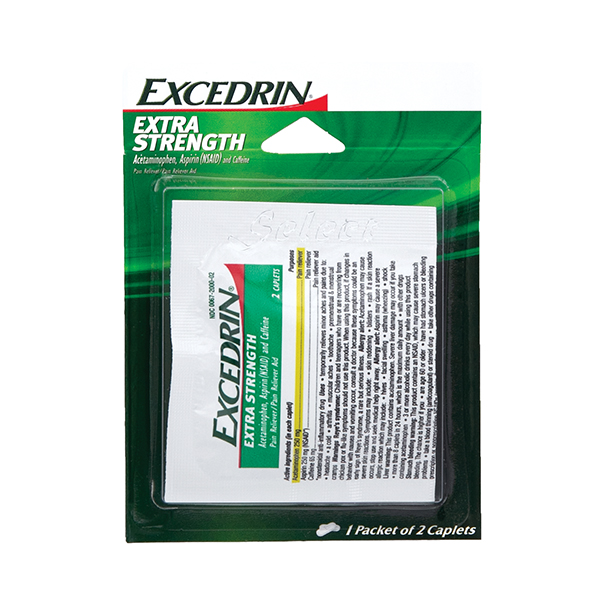 Excedrin Extra Strength Caplets - Individual Single Dose Packet ...