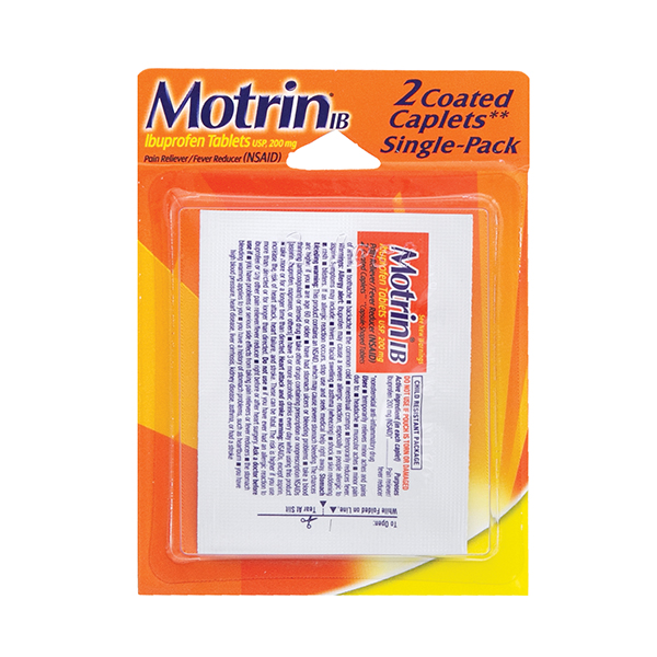 Motrin IB Ibuprofen Caplets - Individual Single Dose Packet | Cloverkey ...