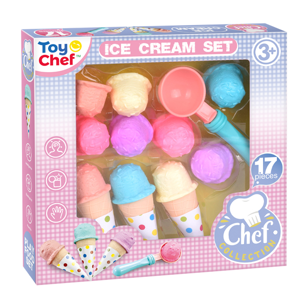 Toy Chef Ice Cream Play Set | Cloverkey Hospital Gift Shops