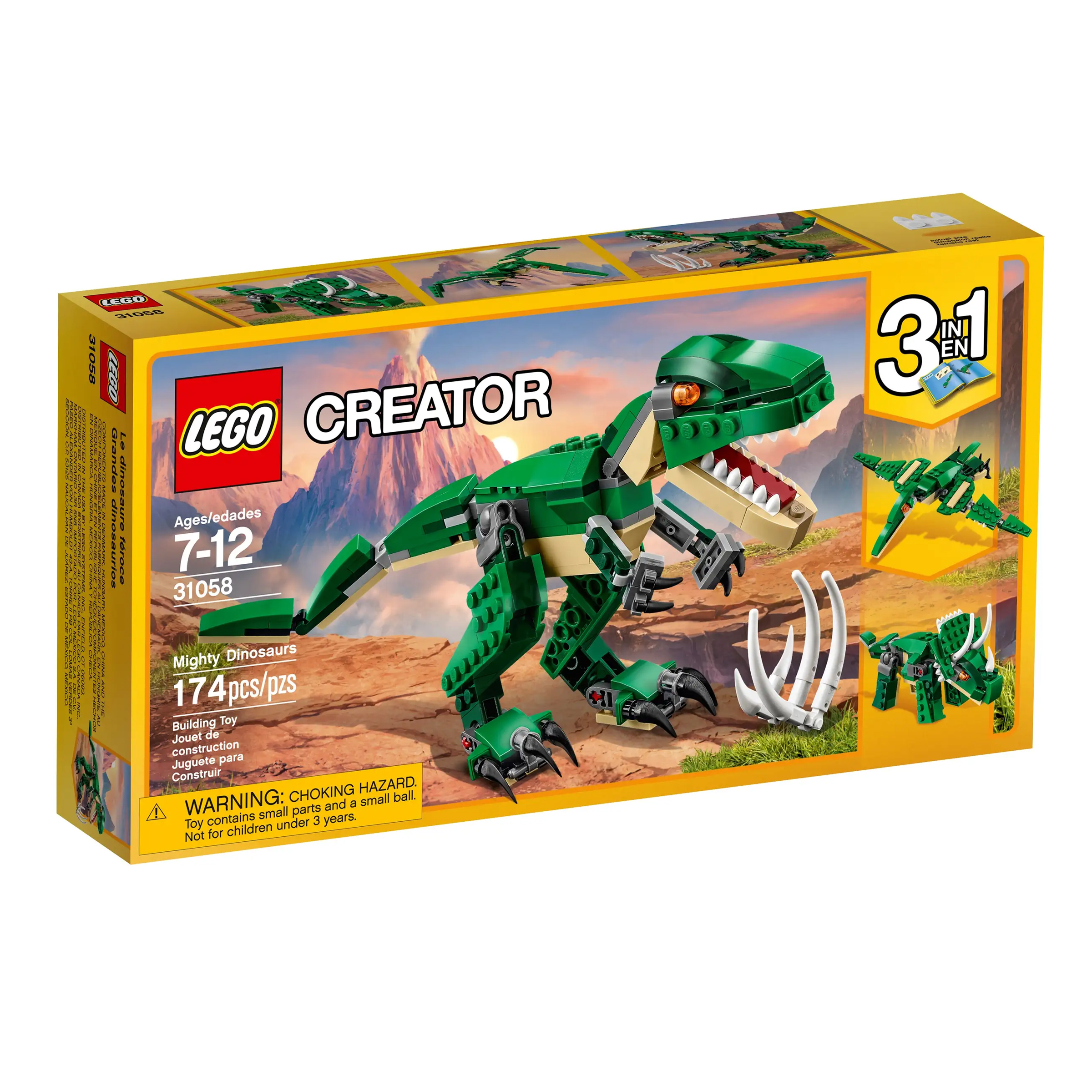 LEGO Creator 3-in-1 Mighty Dinosaur Building Toy Set | Cloverkey ...